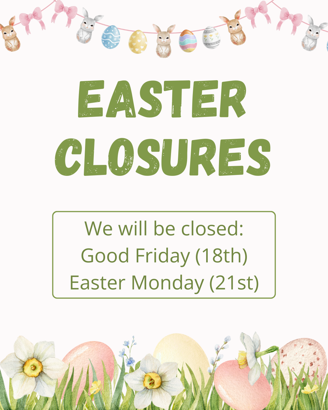 Easter Closures | Flintshire Foodbank